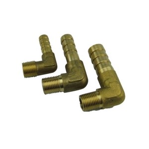 2X Brass 1/8 Male Thread Barbed Elbow Adapter 90 Degree Connector Pipe ...