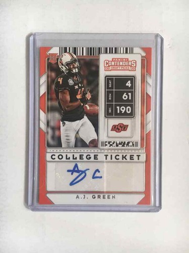 2020 CONTENDERS DRAFT PICKS #237 RC AJ GREEN COLLEGE TICKET AUTO BROWNS ...