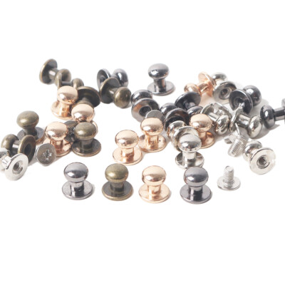 100set 7&8mm Zinc Pin Chicago Button Rivet ScrewBack Leathercraft ...