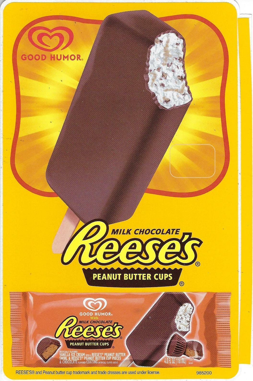 Good Humor Reeses Bar Ice Cream Truck Sticker 8x5 Free Shipping Ebay