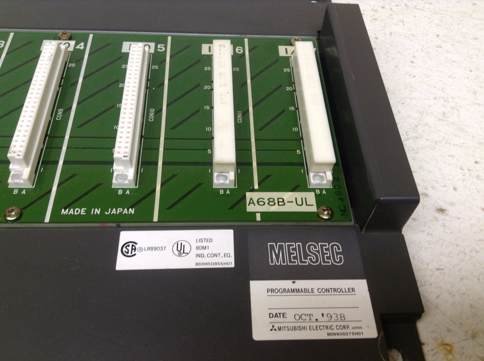 Mitsubishi Melsec A68B-UL Rack Chassis Unit A68BUL | eBay