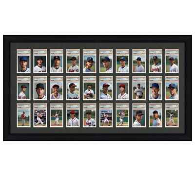 PSA Graded Card Frame Display Holds (30) Slabs Baseball UV Protection ...