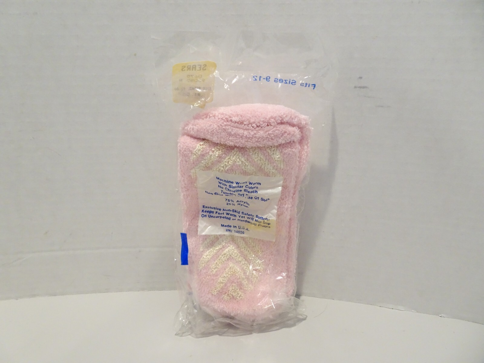 SEARS Vintage TOESIES Socks Non-Skid Terry Footie Warmth Comfort NOS ...