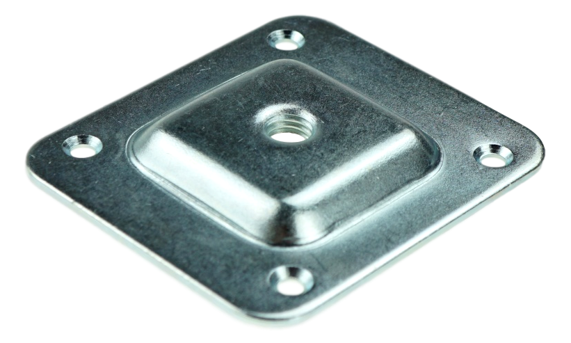 Set Of 4 Leg Fixing Mounting Plates Brackets Level Plates With M8 Metal ...