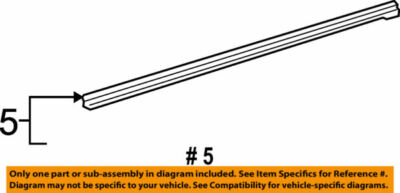 68172-60080 Toyota Weatherstrip, front door glass, inner lh 6817260080 ...