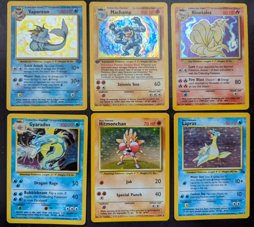 WOTC Base Set Holos 151 Pokemon 6 Card Lot vintage Holofoil Rare TCG ...