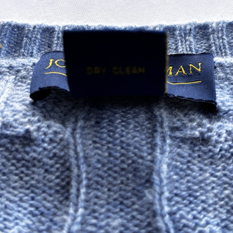 Joseph & Lyman 100% Cashmere Cable Knit Sweater Men’s Size Large Sky ...