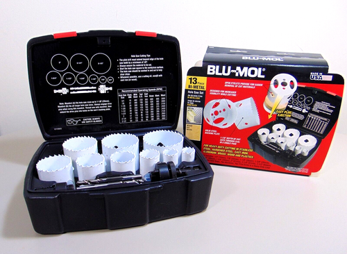 Blu Mol 13 Piece Hole Saw Set, New in Box 35781013567| eBay