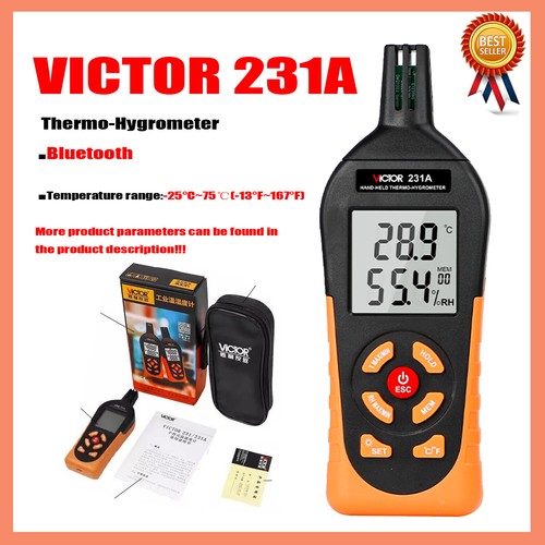 VICTOR 231/231A High Accuracy Thermo-Hygrometer Temperature Humidity ...