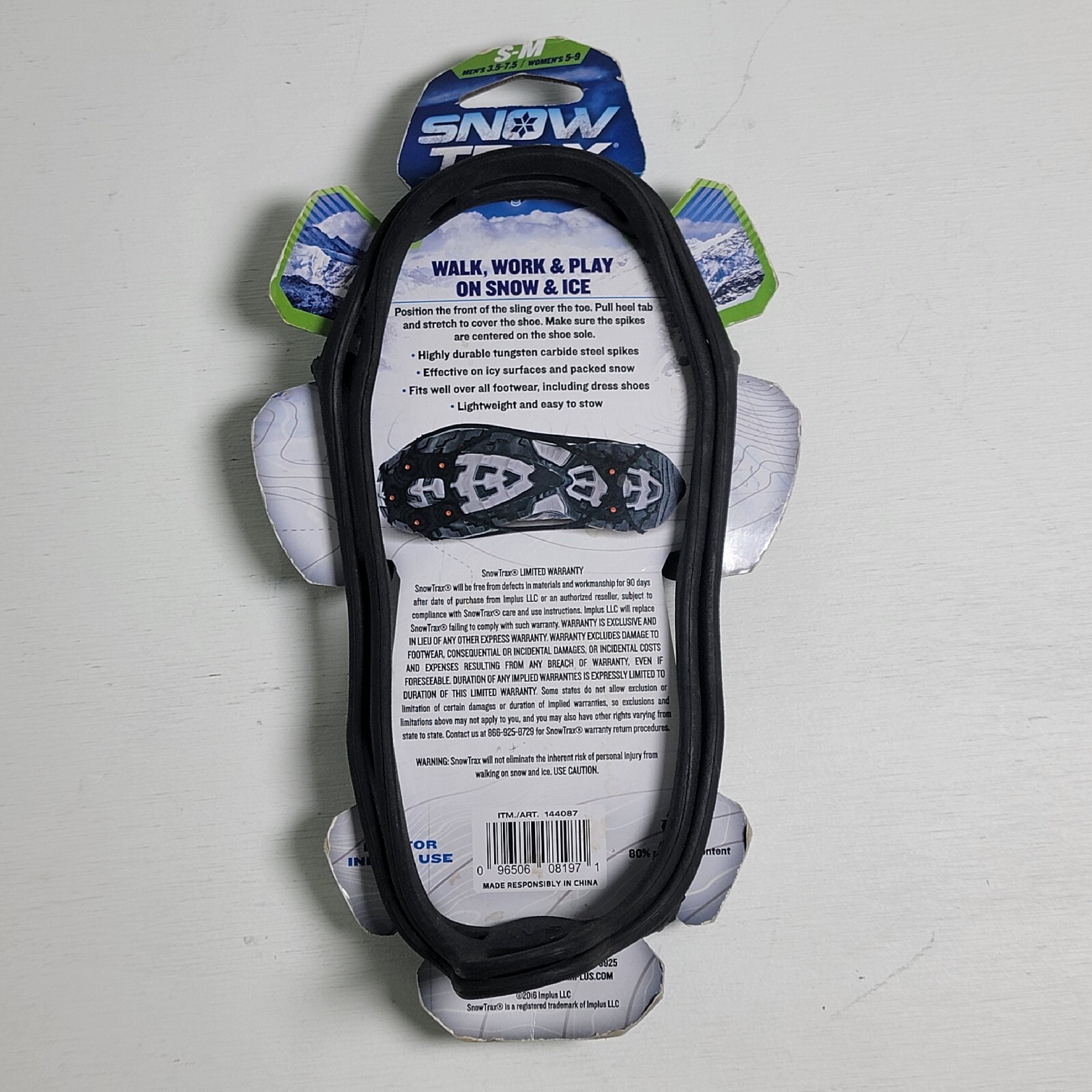 SNOW TRAX by YAKTRAX (Mens US 3.5-7.5 & Womens 5-9) S-M 360’ Ice Snow ...