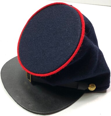 CIVIL WAR US UNION BLUE WOOL ARTILLERY FORAGE BUMMER CAP HAT-LARGE | eBay