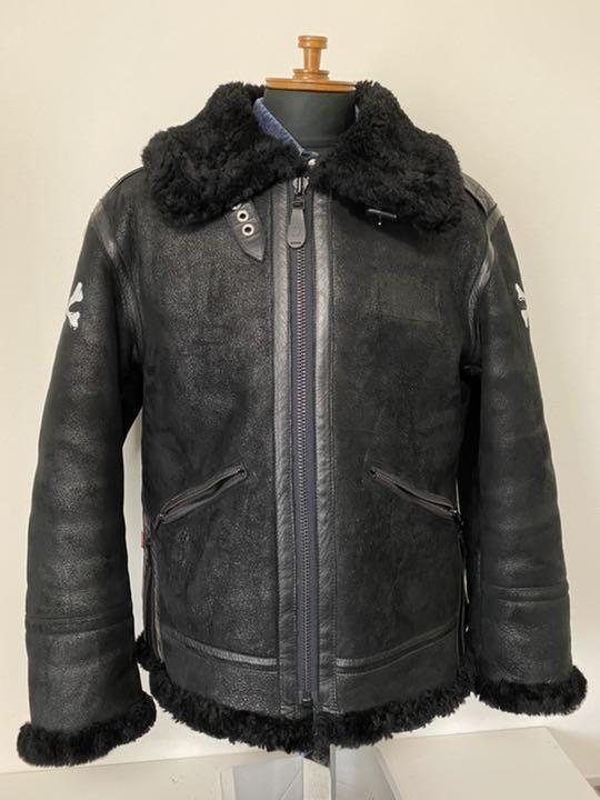 WTAPS Bomber Flight Jacket B-3 Leather Black Size-M U… - Gem