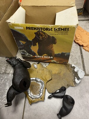 Aurora Prehistoric Scenes Model Kit, Cave Bear 1972 | eBay