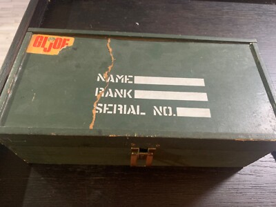 1964 Vintage GI JOE Foot Locker Wooden Storage Box With Accessories | eBay