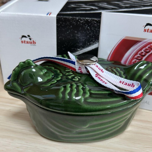 Staub Small Chicken Cocotte 11 cm Basil Green STAUB Stockpot Electric ...