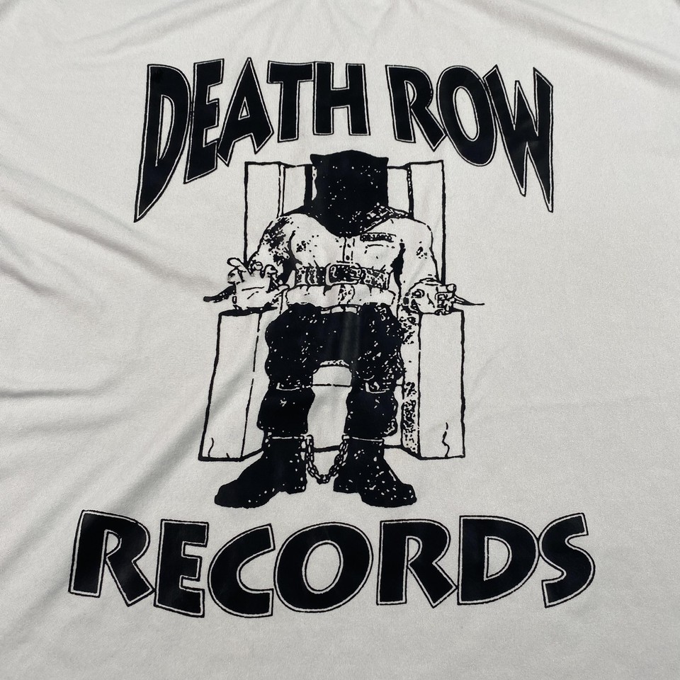 Death Row Records Shirt Mens Medium White Graphic Tee Hip Hop Rap Music ...