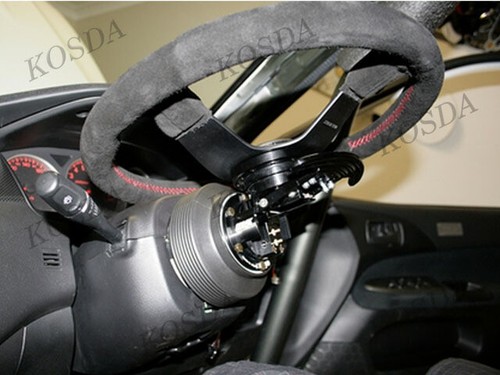 2.4" Extend Aluminum Red Steering Wheel Quick Flip Tilt For Ford Chevy ...