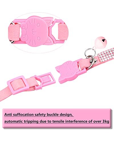 Bling Rhinestone Cat Collar Breakaway with Bells for Cats Puppy | eBay
