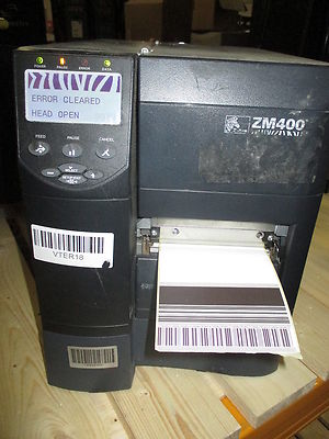 Zebra ZM400 ZM400-200E-0000T Thermal Label Printer REWINDER USB 246,607 ...