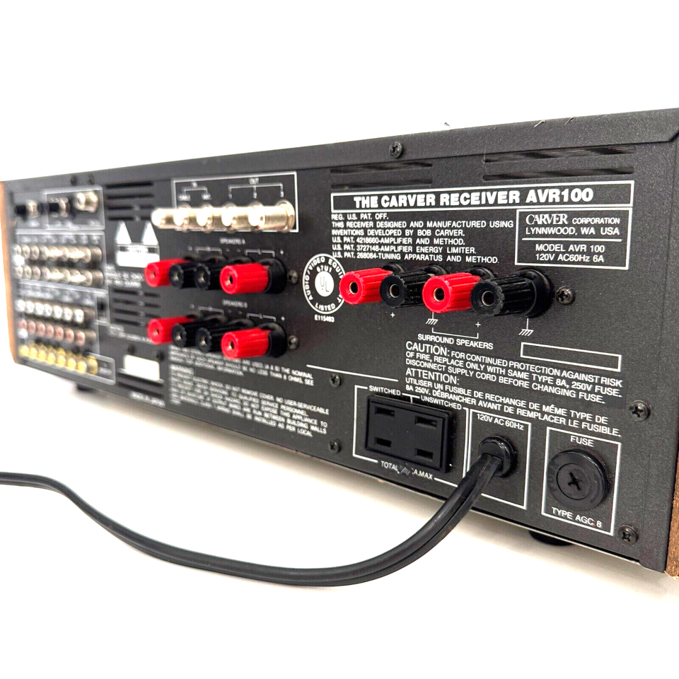 Vintage Carver AVR100 Audio Stereo Receiver Magnetic Field Power ...