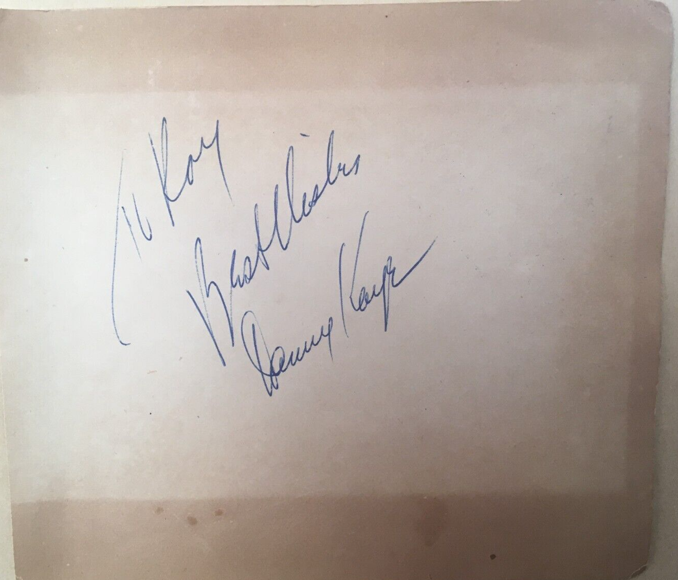 DANNY KAYE, White Christmas/Hans Christian Anderson, signed autograph ...