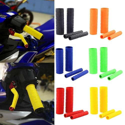 Rubber Handlebar Protection Cover Motorcycle Handle Bar Sleeves Hand ...