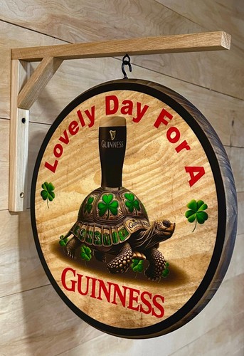 Lovely Day For A Guinness Double Sided Pub sign - 12 inch diameter ...