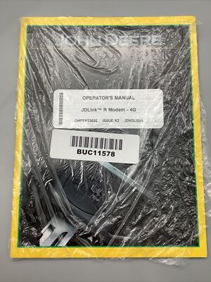 John Deere Operator's Manual JDLink R Modem 4G OMPFP23600 Issue K2 NEW ...