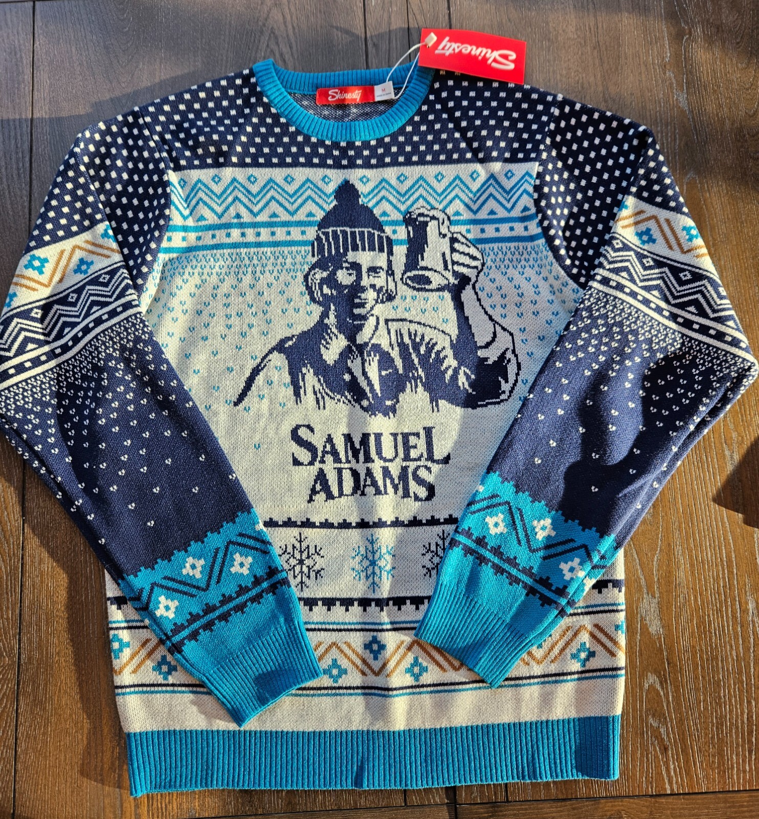 Samuel Adams sweater Men's size M pastel Tight Knit Pullover | eBay