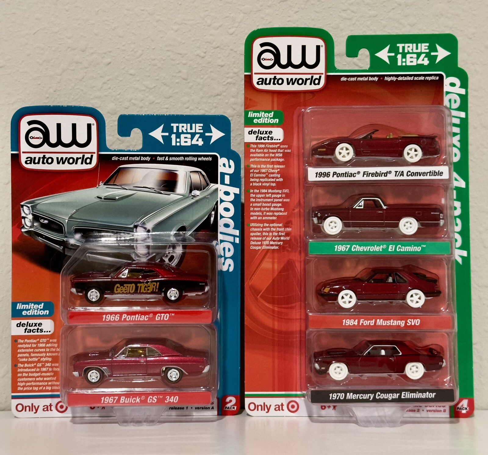 Auto World Target Exclusive 4 Pack and 2 Pack Chases | eBay