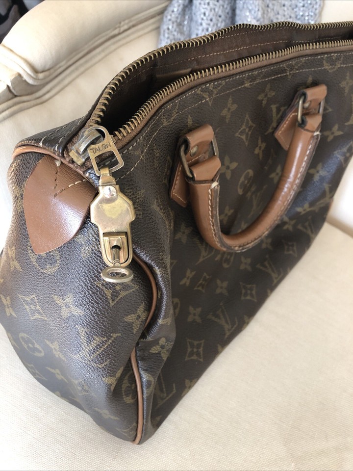 Rare Vintage Louis Vuitton French Co Mono Purse Satchel Speedy 30 With ...