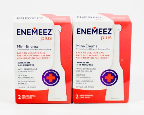 2 boxes Enemeez PLUS 2ct Mini-Enema = 4 single use DocuSol NIB 12/2026 ...
