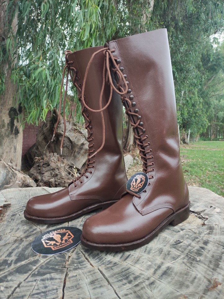 WW2 German Officer SA Boot Leather Long Military Boot With Leather Sole ...