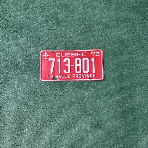 Vintage Quebec Canada 1972 LA Belle Province License Plate | eBay