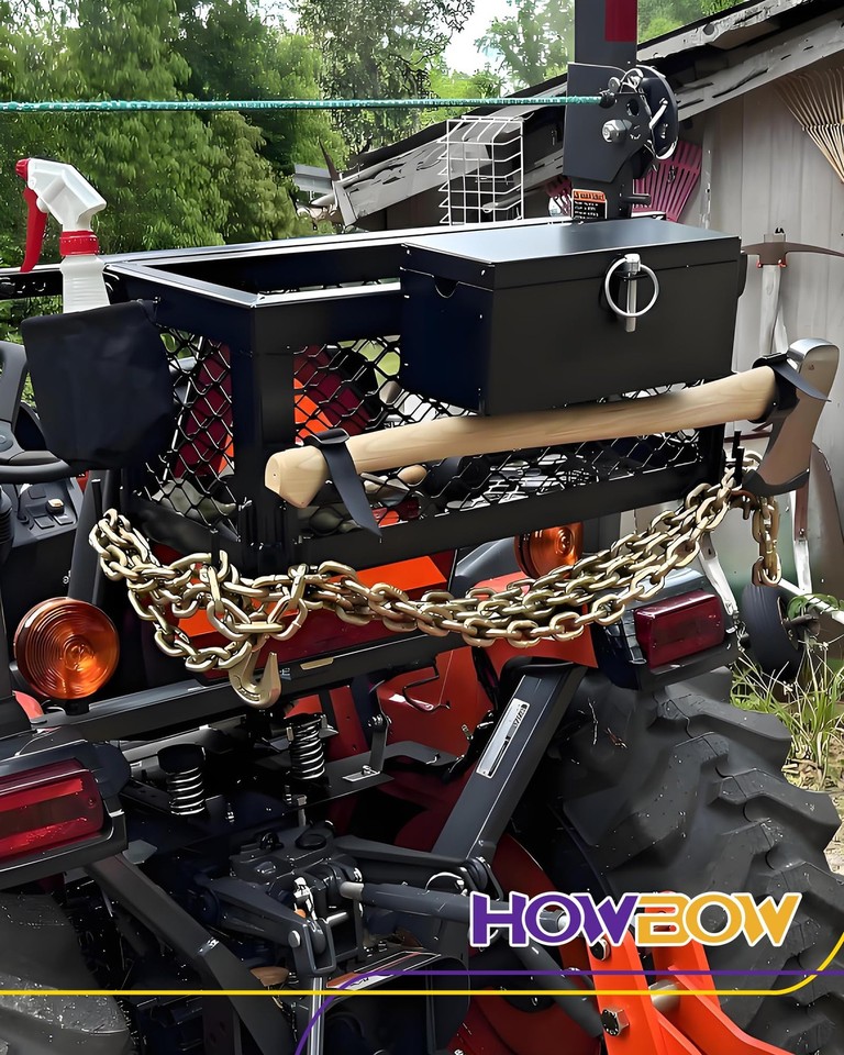 Heavy Duty Tractor Tool Box, Universal Tractor Basket with Tray ...