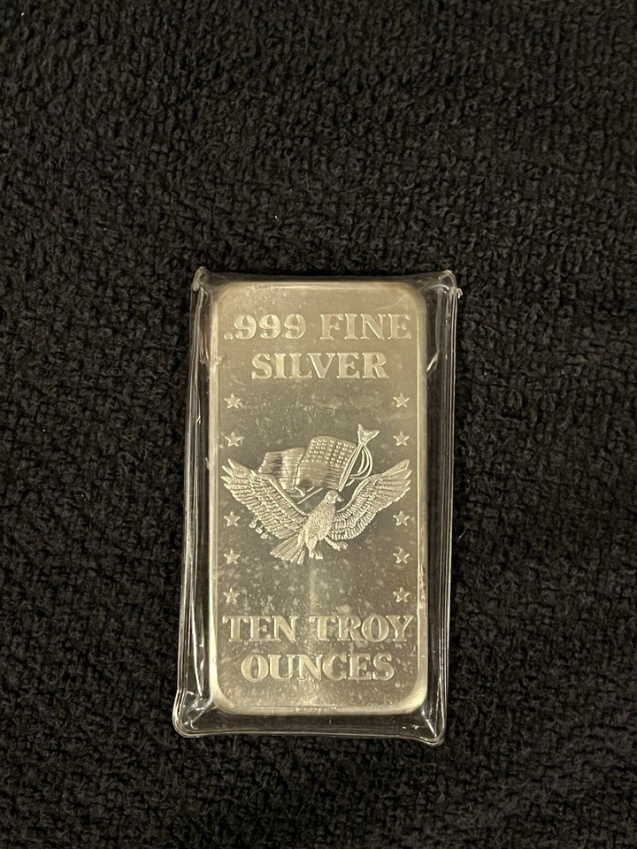 1981 U.S. Assay Office San Francisco 10 Oz .999 Silver Stockpile Bar ...