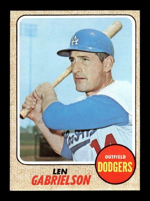 1968 Topps #357 Len Gabrielson Los Angeles Dodgers NM Baseball Card ...