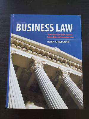 Business Law; 8th Edition - 0132890410, hardcover, Henry R Cheeseman ...