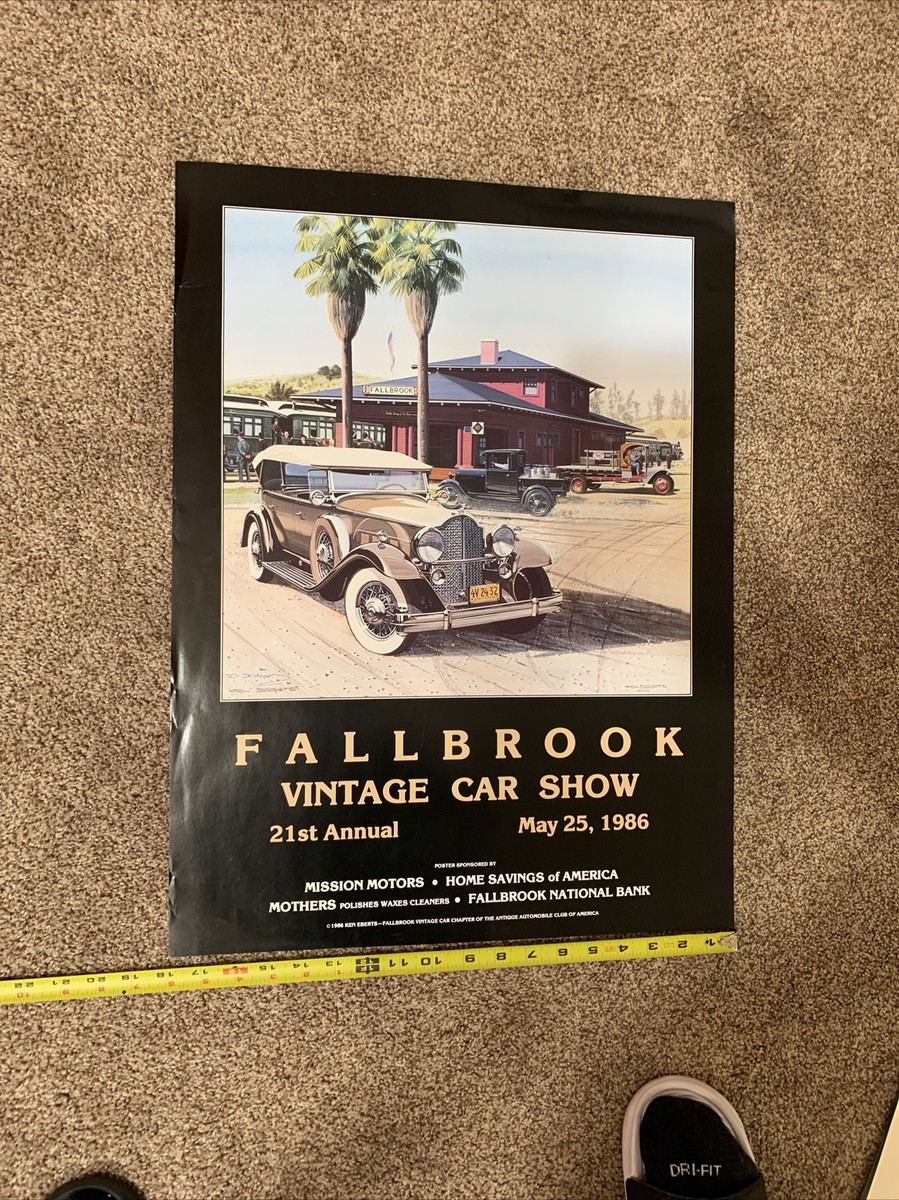 Car Show Posters Fallbrook Vintage Car Club Cars And Coffee | TERI
