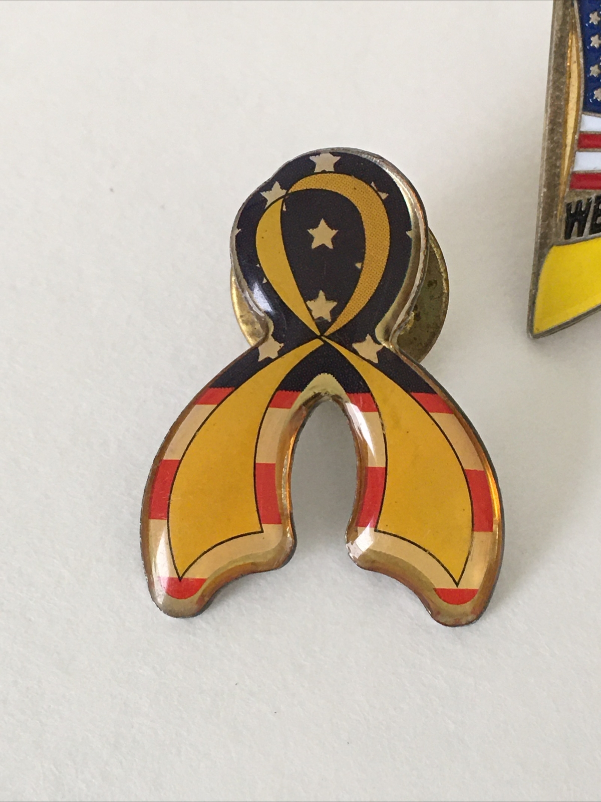 Vintage Support Our Troops Ribbon Pin Collectible Lapel American Flag ...