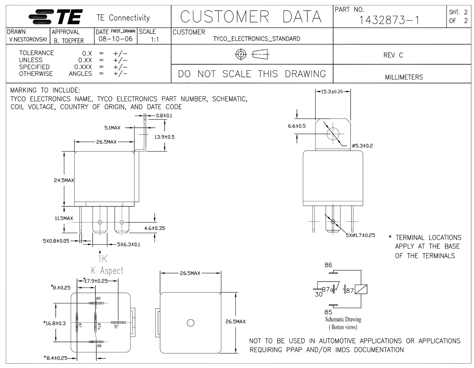 Te CONNECTIVITY Automotive Relays Relay Auto 6v SPDT Plug-in for sale ...