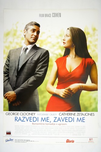 INTOLERABLE CRUELTY Original CRO movie poster 2003 CLOONEY ZETA-JONES ...