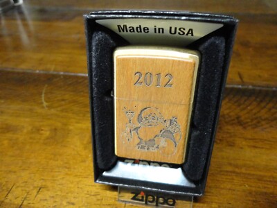 ROSEART SANTA CLAUS BRASS ZIPPO LIGHTER MINT IN BOX 2012 | eBay