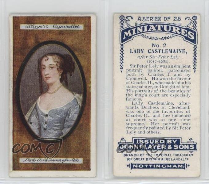 1923 Player's Miniatures Tobacco Lady Castlemaine #2 09fn | eBay