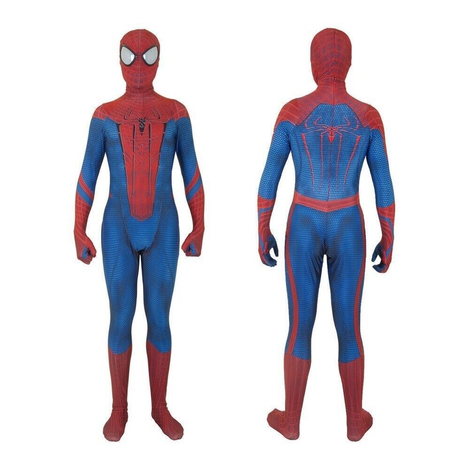 TASM 1 The Amazing Spider-Man 1 suit cosplay costume Detached mask Men ...