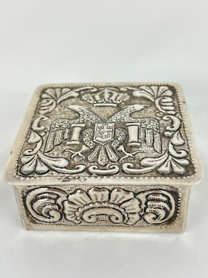 Casa Welsch Peru Antique Box 900 Sterling Silver Trinket Case Wood ...