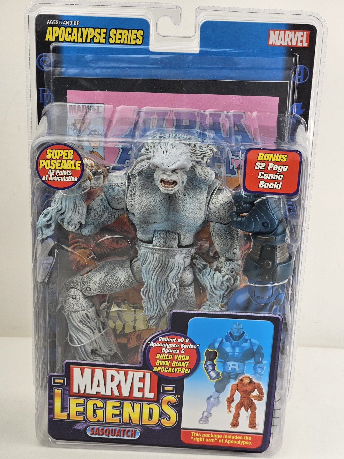 Toy Biz 2005 Marvel Legends Apocalypse Series SASQUATCH (White) Figure ...