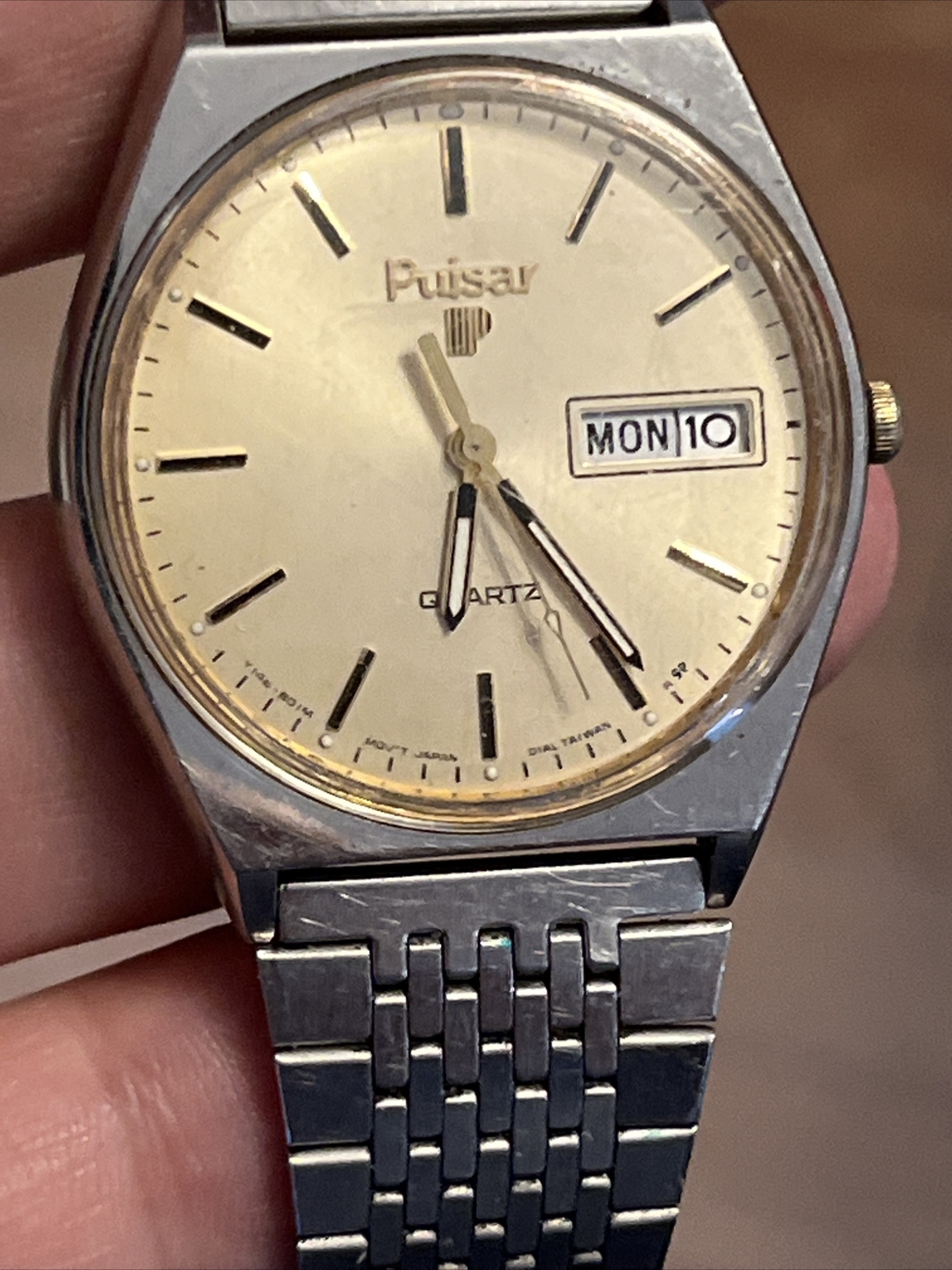 1980s Pulsar SEIKO President Y148-800h Stainless Steel Quartz 2-tone ...