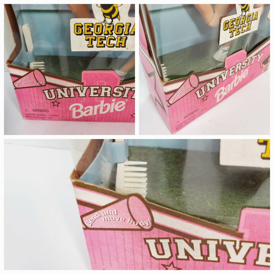 NEW 1996 University Barbie GERORGIA TECH Cheerleader Mattel #19159 ...