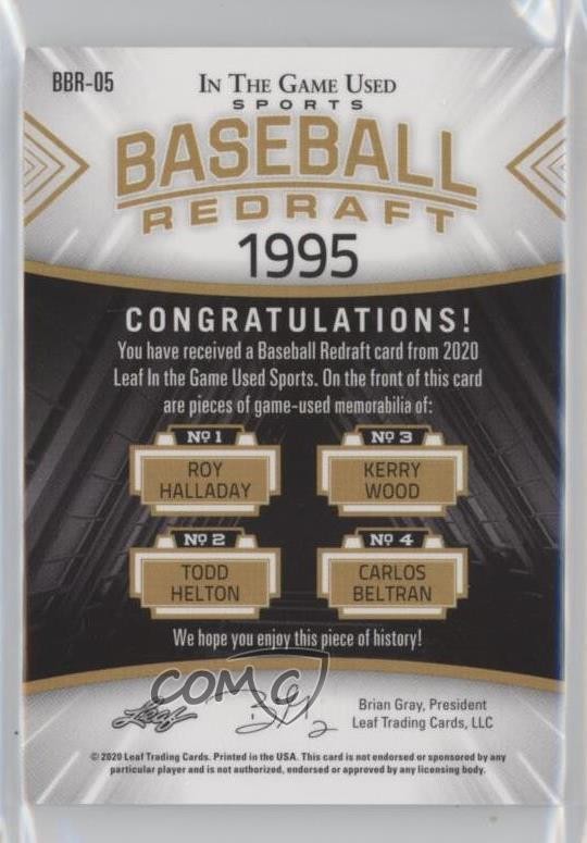 2020 Leaf ITG Used Sports Navy Blue /35 Roy Halladay Todd Helton Kerry ...